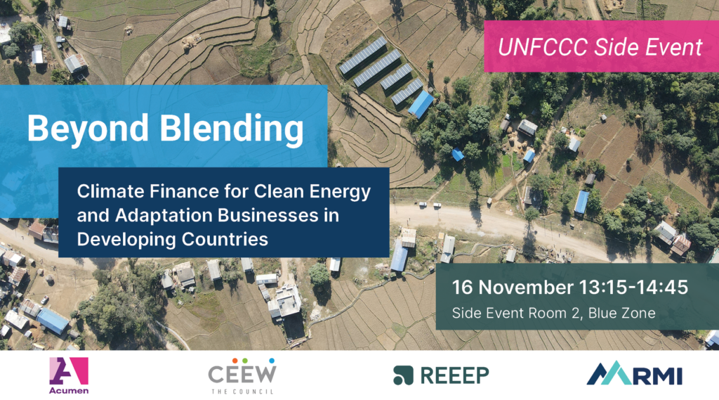 @COP29 – UNFCCC Side Event – Beyond Blending: Climate finance for clean ... @COP29 – UNFCCC Side Event – Beyond Blending: Climate finance for clean ...